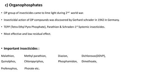 Classification Of Insecticides Based On Chemical Nature Pptx