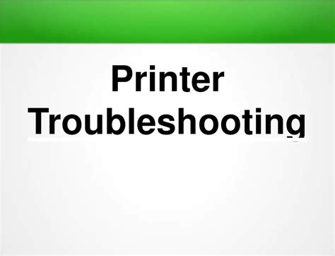 PPT Printer Troubleshooting PowerPoint Presentation Free Download ID 7599901