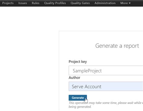 Unable To Generate Sonar Cnes Report Throws Errors Msgan Error
