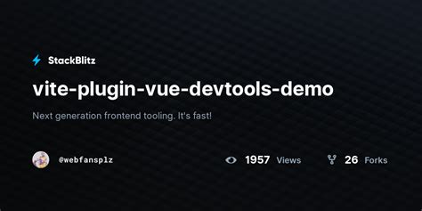 Vite Plugin Vue Devtools Demo Stackblitz