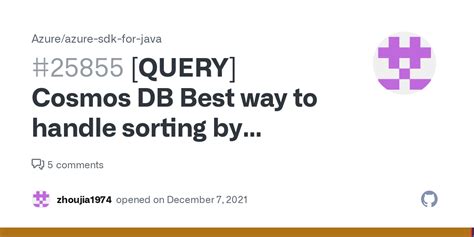 Query Cosmos Db Best Way To Handle Sorting By Undefined Field · Issue