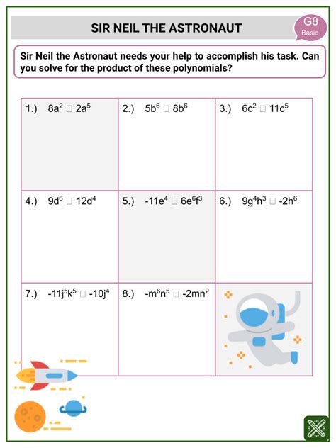 Polynomial Multiplication Worksheet
