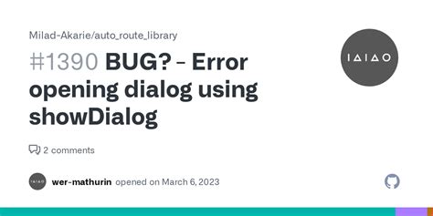 Bug Error Opening Dialog Using Showdialog · Issue 1390 · Milad Akarieautoroutelibrary