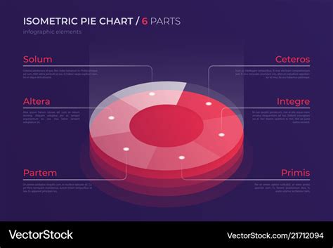 Isometric Pie Chart Design Modern Template Vector Image