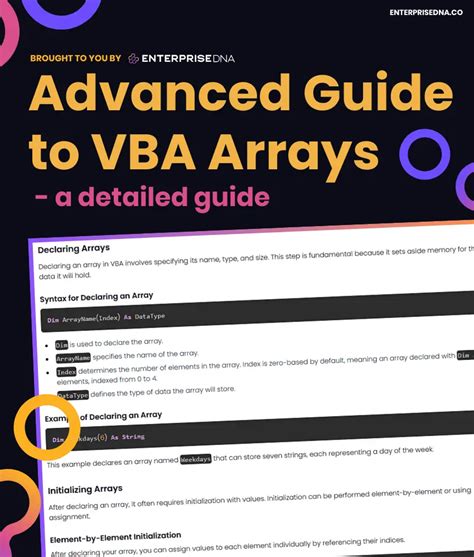 Mastering Vba Arrays Advanced Techniques Explained