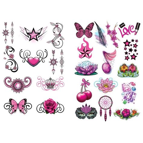 Kit Com Cartelas Tatuagem Tatoo Fake Tempor Ria Intima Depila O Carnaval X Cm Shopee Brasil