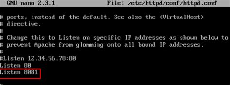 How To Change Apache Port In Linux