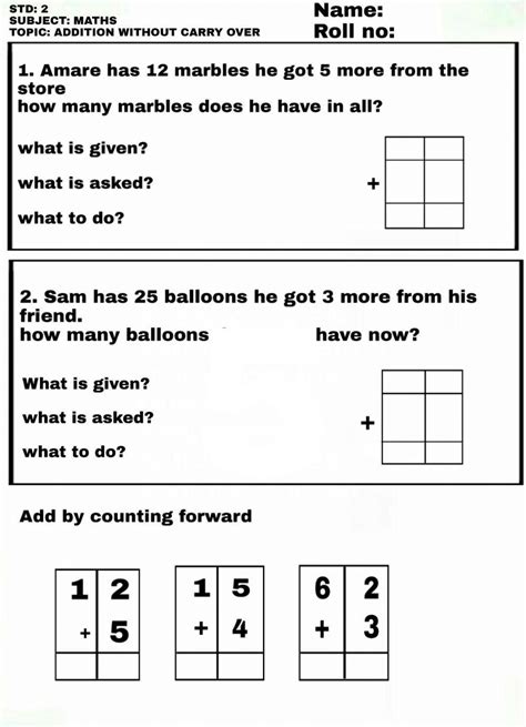 Addition Without Carry Over Worksheet Live Worksheets Worksheets Library