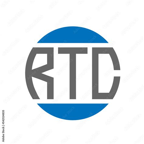 Rtc Letter Logo Design On White Background Rtc Creative Initials Circle Logo Concept Rtc