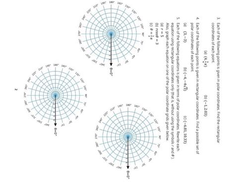 1 on the polar coordinate grid shown below graph
