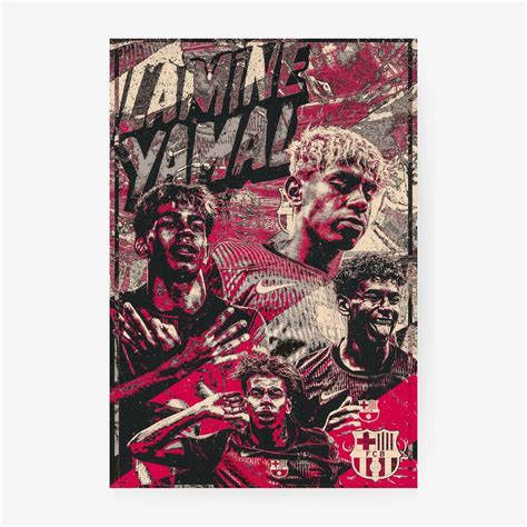 Lamine Yamal Football Poster Barcelona Rising Star Art Print