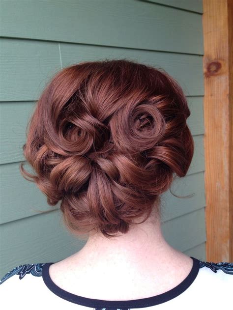 Pin Curls Updo Pin Curls Prom Hair Red Hair