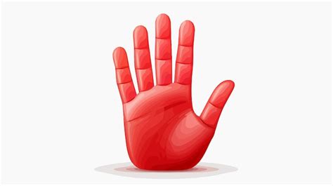 Vibrant Red Stop Hand Sign For No Entry Prohibited Access Premium Ai Generated Vector