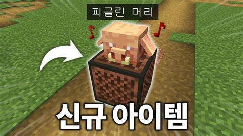 마인크래프트 1 20 신규 몹 머리 체험하기 연주 가능 Youtube