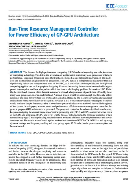 Pdf Efficient Power Management For Gp Gpu Systems