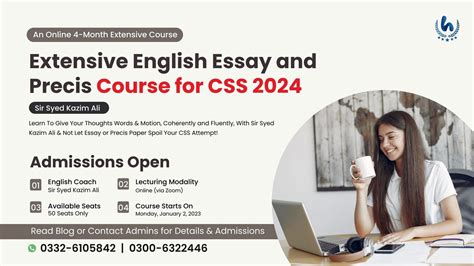 extensive english essay and precis course for css 2024