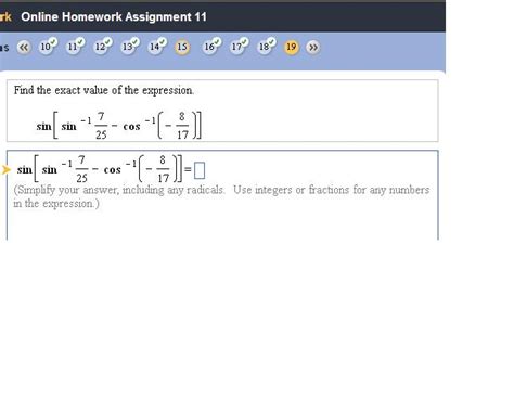 Solved Find The A Exact Value Of The Expression Sin Sin 1 Chegg Com