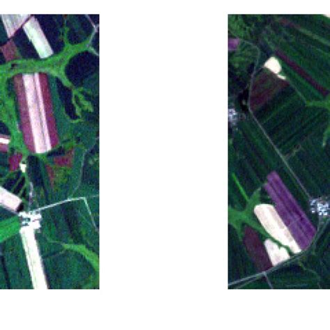 Two Temporal Landsat 7 Etm Images Covering The Same Area In Liaoning Download Scientific