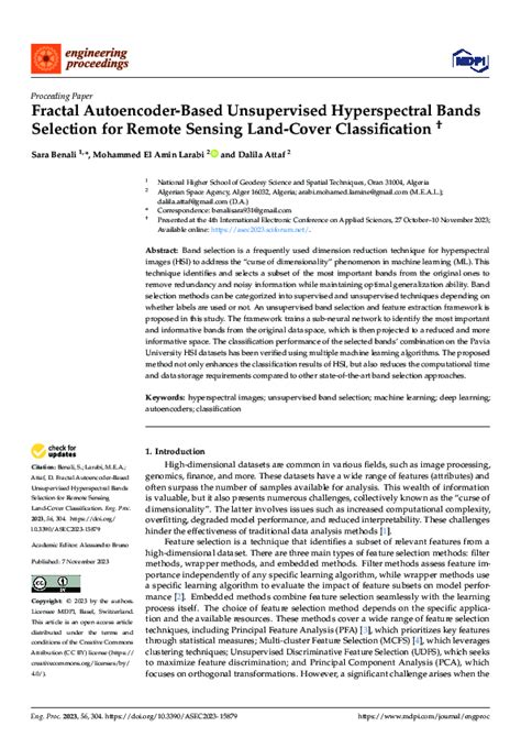 Pdf Fractal Autoencoder Based Unsupervised Hyperspectral Bands
