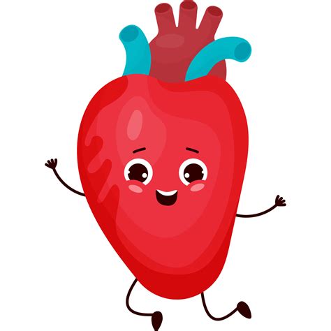 Joyful Cartoon Organ Heart 23754883 Vector Art At Vecteezy