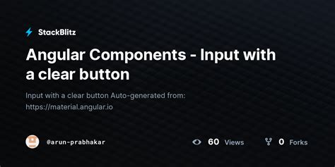angular components input with a clear button stackblitz