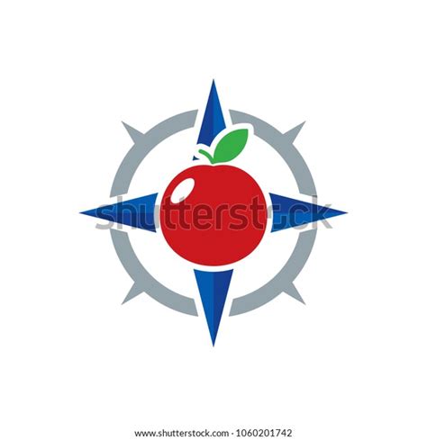 Fruit Compass Logo Icon Design Stock Vector Royalty Free 1060201742