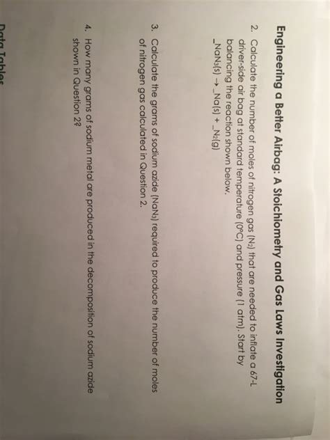 Solved Calculate The Number Of Moles Of Nitrogen Gas N 2