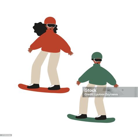 겨울 시즌 활동 일러스트 스키 스노우 보드 아이스 스케이팅 썰매 튜브 눈덩이 놀이 눈사람 만들기 눈 천사 벡터 클립 아트 만들기 플랫 스타일 이미지 세트 가족에 대한 스톡