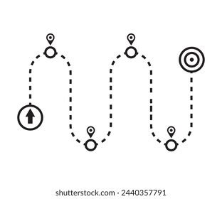 Product Roadmap Project Development Road Mapping Stock Vector Royalty Free 2440357791