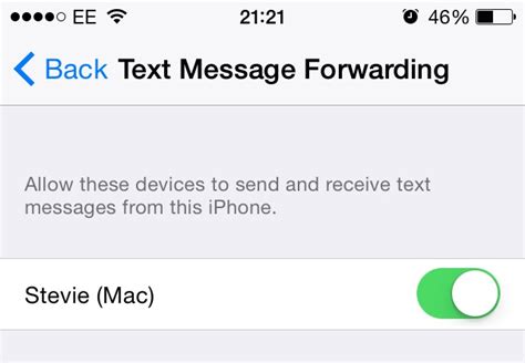 Enable Text Message Forwarding In Ios 81 Send Sms Messages From Your