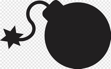 불이 켜진 퓨즈 솔리드 아이콘이 있는 검은색 폭탄 Png Pngwing