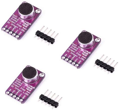 Treedix 3pcs Max9814 Electret Microphone Amplifier Module With Auto Gain Control Compatible With