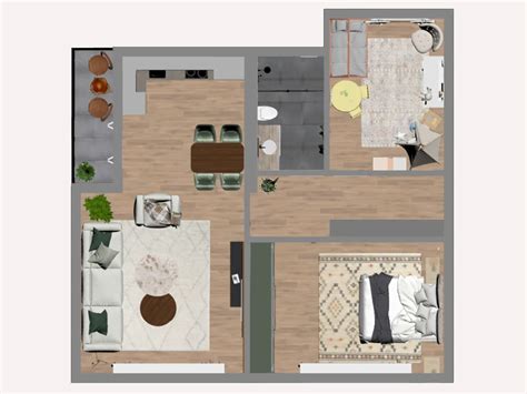 colored 2d floor plan upwork