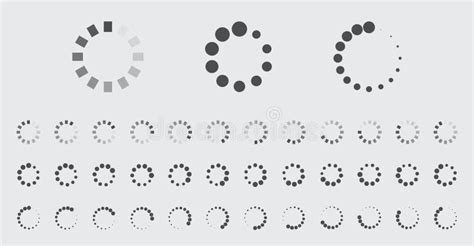 Circular Loading Buffering Icons Vector Set Stock Vector Illustration