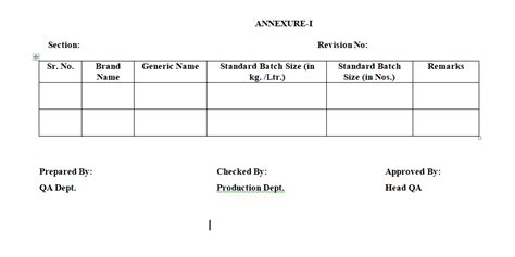 Sop For Standard Batch Size Pharma Dekho