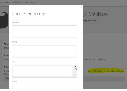 Connecting To Azure SQL Database From Local WCF Stack Overflow