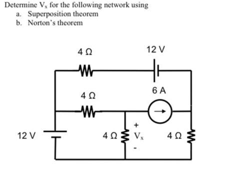 Solved Determine V For The Following Network Using A