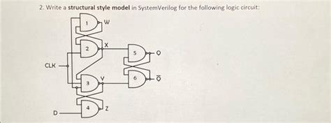 Solved 2 Write A Structural Style Model In SystemVerilog Chegg Com