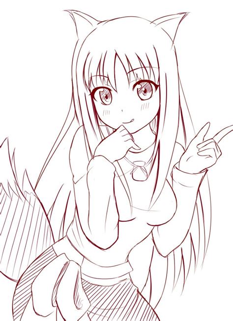 Нарисовать аниме девушку кошку 27 фото