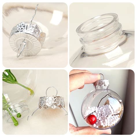 Badu Bg 6 8 10cm Прозрачна топка Пластмасови коледни топки Baubles Sphere Направи си сам