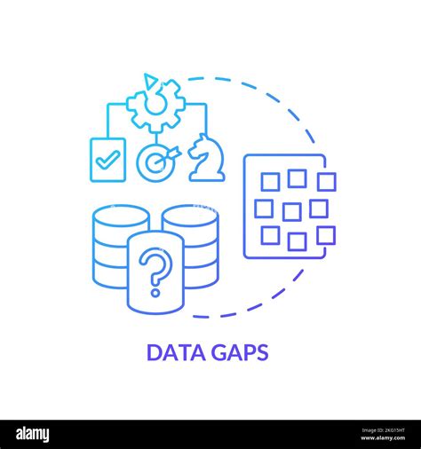 data gaps blue gradient concept icon stock vector image and art alamy