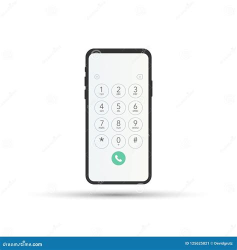 keypad for on smartphone screen application interface on mobile phone