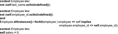 22 Excerpt Of The Ocl Constraints Extracted Download Scientific Diagram