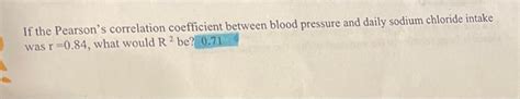 Solved If The Pearson S Correlation Coefficient Between Chegg