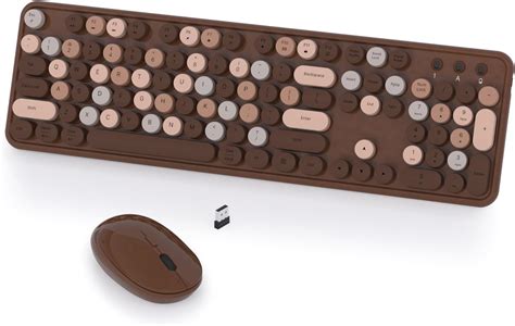 Links9 Wireless Keyboard And Mouse Full Size Retro