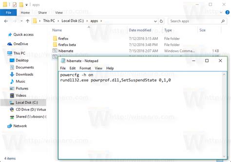 create shutdown restart hibernate and sleep shortcuts in windows 10