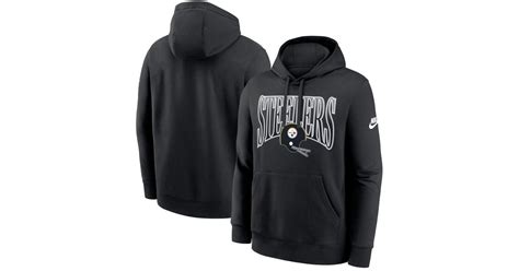 Nike Pittsburgh Steelers Full Blitz Club Fleece Pullover Hoodie In