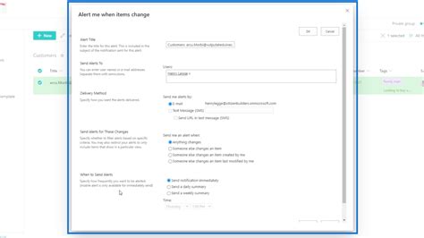 sharepoint list alerts setup master data skills ai