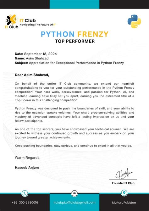 Asim Shahzad On Linkedin Python Machinelearning Ai Achievement Continuouslearning Itclub