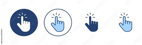 Hand Cursor Icon Vector Cursor Sign And Symbol Hand Cursor Icon Clik Stock Vector Adobe Stock